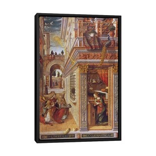 iCanvas "The Annunciation with St. Emidius, 1486" by Carlo Crivelli Framed Canvas Print - Bed ...